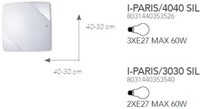 Elegantní nástěnné svítidlo Faneurope I-PARIS/3030 SIL