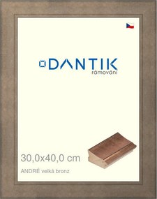 DANTIK rámeček 30x40 | ANDRÉ velká bronz (Plexi Čiré)