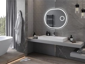 Mexen Umba osvětlené koupelnové zrcadlo s kosmetickým zrcátkem 100 x 80 cm, LED 6000K, protizamlžování