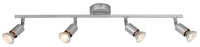 ACA DECOR Stropní bodové svítidlo TRINITY 4xGU10, stříbrná barva