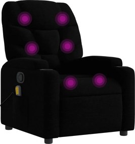 Masážní křeslo s polohovacím mechanismem, černé, látkové 3205614