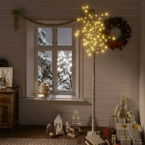 Vánoční stromek 200 teplých bílých LED 2,2 m vrba dovnitř i ven 328684