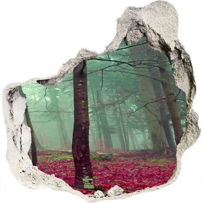 Wallmuralia Samolepící díra nálepka Podzimní listí 75x75 cm
