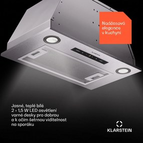 Klarstein Paolo 52, vestavná digestoř, 52 cm, 439 m³/h, LED Touch, A++
