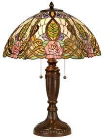 Rajská stolní lampa Eden v Tiffany stylu