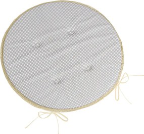 Bellatex Sedák Adéla kulatý hladký Šedá,Bílá 40 cm, (průměr)