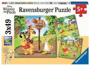 Ravensburger Disney: Medvídek Pú: Sportovní den / 3x49 dílků / od 5 le