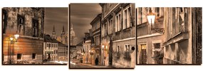 Obraz na plátně - Magické noční staré město - panoráma 5258FD (120x40 cm)