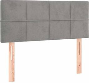 Box spring postel s matrací světle šedá 80 x 200 cm samet 3127457