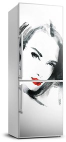 Wallmuralia Nálepka fototapeta lednička Portrét ženy 60x180 cm
