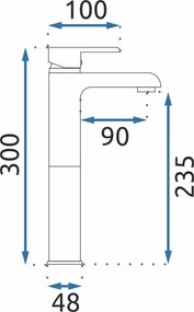 Rea Bloom - Vysoká umyvadlová baterie, bílá-zlatá, REA-B9931