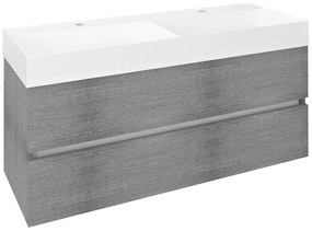 Sapho ODETTA umyvadlová skříňka 118x50x43,5cm, dub stříbrný DT120-1111