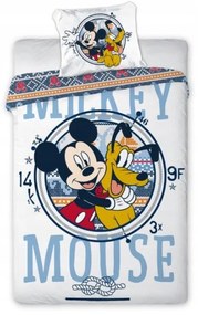 Textylia Bavlněné dětské Povlečení do postýlky licenční  90x120cm / 40x60cm Mickey Goofy vícebarevné