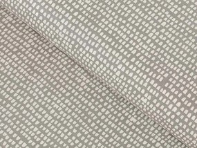 Biante Bavlněný oválný ubrus Sandra SA-062 Nepravidelné tvary na šedobéžovém 140x200 cm