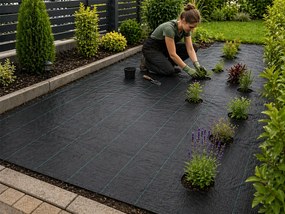 DIVODV Hustá agrovlákna agrotkanina 70 g, 1 x 20 m, protiburinová agrotkanina, černá