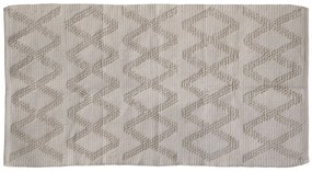Béžový bavlněný koberec se vzorem  Mig - 75*150 cm