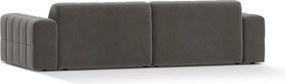 Šedá sametová pohovka 252 cm Chicago – Cosmopolitan Design