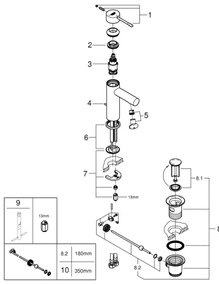 GROHE 23379001 - Umyvadlová baterie ESSENCE lesklý chrom