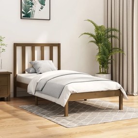 vidaXL Rám postele masivní borovice 90 x 190 cm Single [3105128] Barva: Bílá