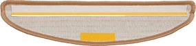 Schodové rohože 15 ks 56 x 17 x 3 cm béžové, půlkulaté 133894