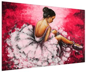 Obraz sedící baletky (120x80 cm)