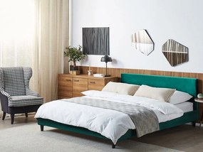 Manželská postel 180 cm FUTTI (s roštem) (zelená). 1007265