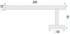 Koupelnový věšák REA MODERN 6610A nikl kartáčovaný