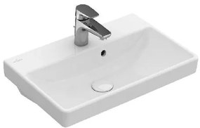 Villeroy & Boch Avento - Umyvadlo Compact 550x370 mm, s přepadem, 1 otvor pro baterii, alpská bílá 4A005501