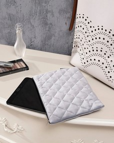 Pouzdro na tablet Velvet barva šedá látka lesklé, sametová