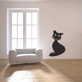 Samolepka na zeď - Halloweenská kočka (77x120 cm) - PopyDesign