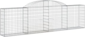 Klenuté gabionové koše 9 ks 300x30x80/100 cm pozinkované železo 3146510