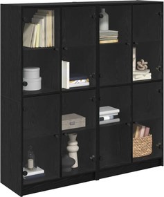 Vysoký bufet 2 ks Černý dub 68 x 37 x 142 cm Kompozitní dřevo 3402646