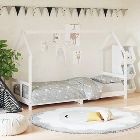 Dětská postel bílá 80 x 200 cm masivní borové dřevo - Default Title