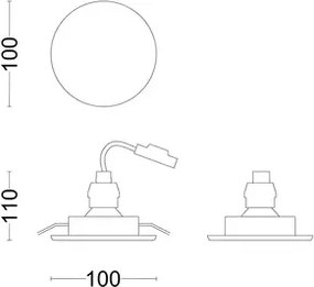 Philips Fresco černá / Venkovní zápustné svítidlo / GU10 / LED 4,6W /