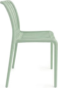 Zahradní set TREGO ISLAND - 4 židle a kulatý stůl ø 90 cm, zelená