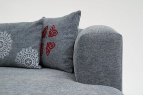 Hanah Home Rohová pohovka LINDEN pravá šedá