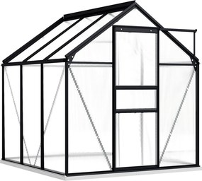 Skleník s podkladovým rámem antracitový hliník 3,61 m²