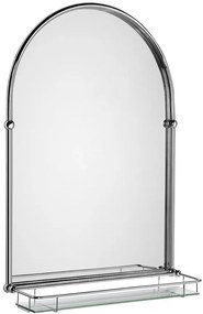 Sapho TIGA zrcadlo 48x67cm, skleněná polička, chrom - HZ202