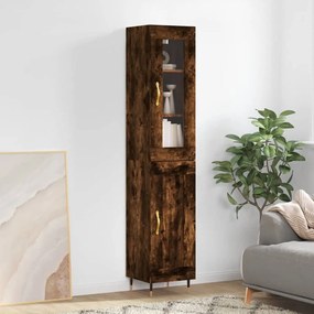 Skříň Highboard 34,5 X 34 X 180 Cm Kompozitní Dřevo - Bílá / 3 police