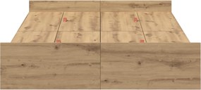 Rám postele s úložným prostorem Artisanový dub 120 x 200 cm 3335308