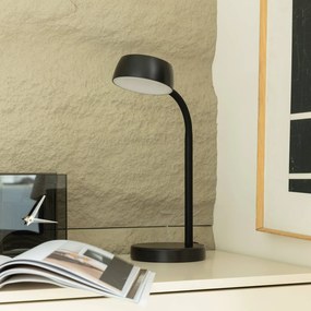 Stolní lampa Lindby Tijan LED, černá, ohebné rameno