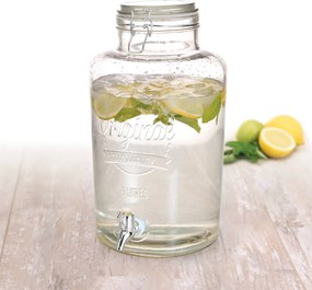 Skleněná nádoba s kohoutkem na limonádu, 8 L