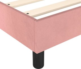Rám postele s boxspringem růžový 140 x 190 cm samet 3120771
