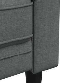2dílná sedací souprava tmavě šedá textil 3209201