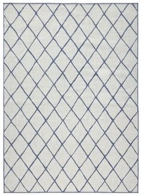 Hans Home | Kusový koberec Twin-Wendeteppiche 103119 blau creme – na ven i na doma - 80x250