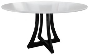 Kulatý stůl Dagerto FI 120, Barva: bílý lesk / černý lesk