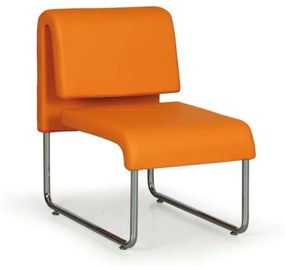 Kožené křeslo do čekáren, Sofa PUBLIC, oranžová