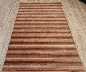 HU Červený pruhovaný koberec Saloon TERRA Rozměr: 50x80 cm