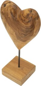Dřevěná dekorace Dobu 37 cm hnědá