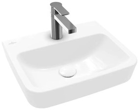 Villeroy & Boch O.novo - Umývátko na desku, 45x37 cm, bez přepadu, otvor pro baterii, CeramicPlus, alpská bílá 43444LR1